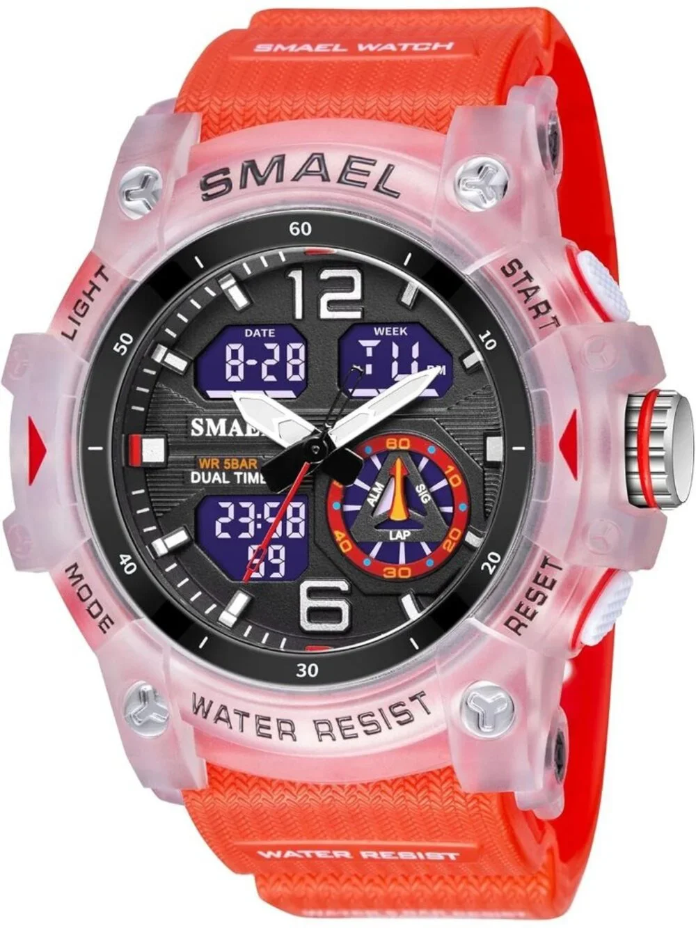 Accessories | Mens Orange Analog Quartz Sshock Waterproof Outdoor ...